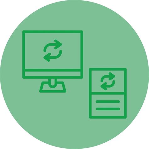 Data Synchronization Green Line Circle Icon Design 44767257 Vector Art