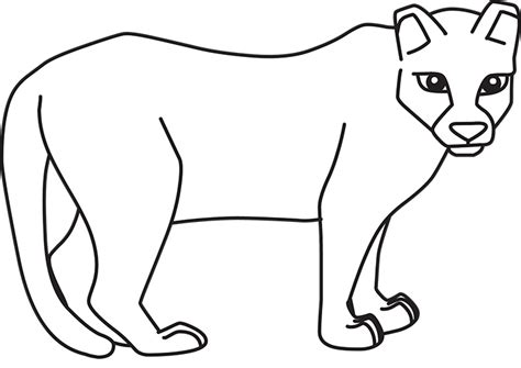 Cougar Outline Clip Art