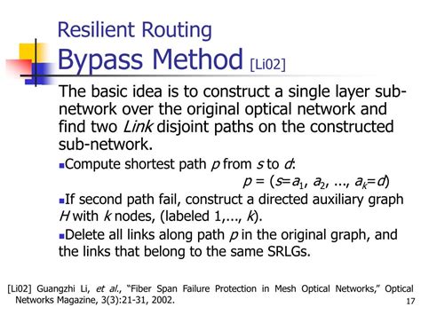 Ppt Short Overview Of Dynamic Routing And Wavelength Assigment In Survivable Wdm Networks