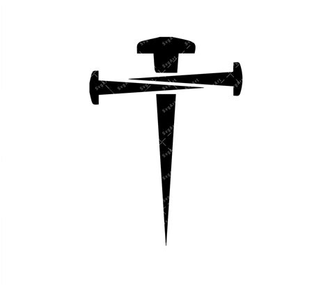 Nail Cross Svg Png Pdf Three Nails Cross Svg Christian Nail Cross Svg