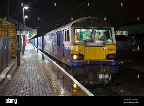 Db Cargo Class 92 Electric Locomotive 92017 In Stobart Rail Livery Hauling The Stobart Tesco