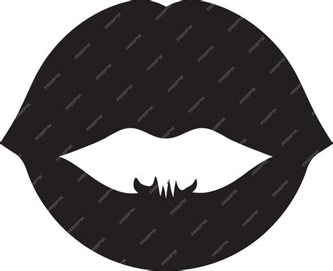Premium Vector Lip Language Lipstick Emblem Kissable Key Female Lips Mark