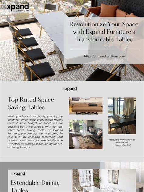 Revolutionize Your Space With Expand Furnitures Transformable Tables