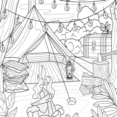 Camping Printable Coloring Pages [2025]