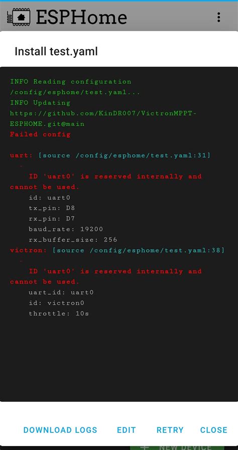 Failed Update Esp32 Esphome Home Assistant Community
