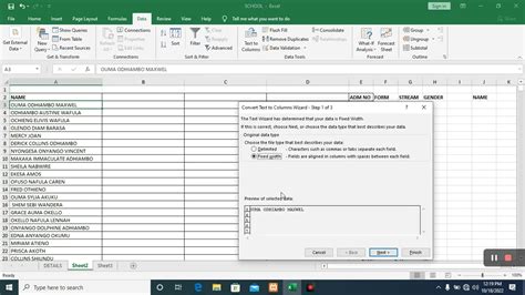 How To Split Names In One Collum To Several Collumns In Ms Excel Without Loosing Data Youtube