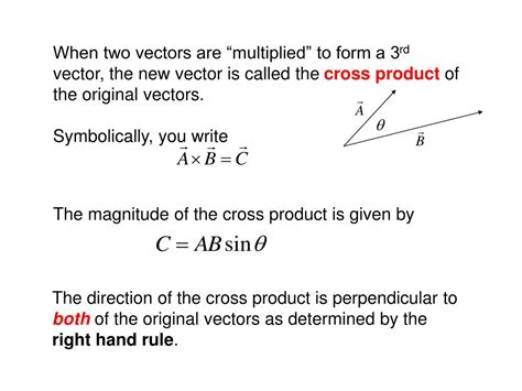 Ppt Vector Multiplication The Cross Product Powerpoint Presentation Id 6540036
