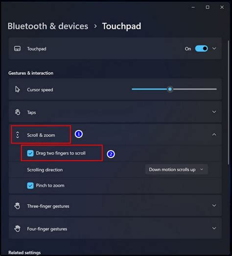 Windows 11 Activer Le Défilement à Deux Doigts