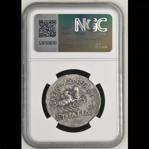 Greece Kingdom Of Bactria 170 145 Bc Ar Tetradrachm Eucratides I Ngc Ancients Xf Brian Timmons