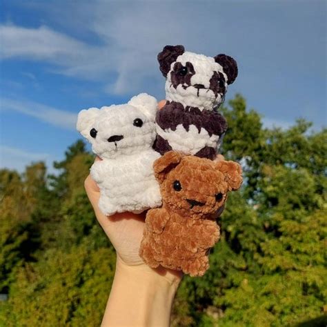 Crochet Mini Bear Pattern With Panda Piece Yours Patterns