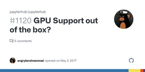 Gpu Support Out Of The Box · Issue 1120 · Jupyterhubjupyterhub · Github