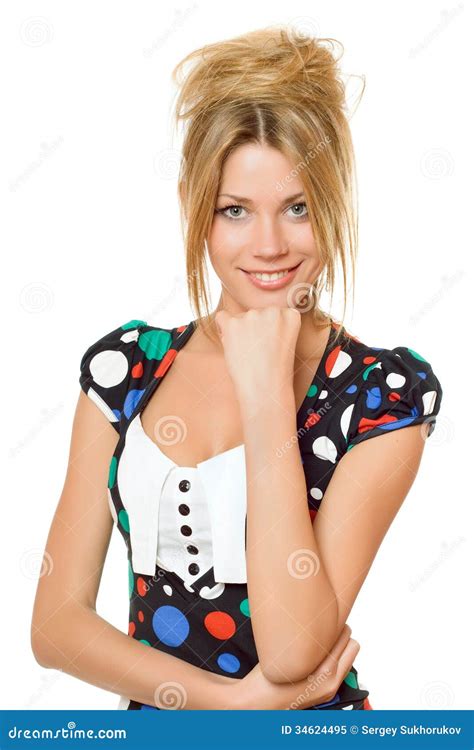 Portrait De Jeune Blonde Sexy D Isolement Image Stock Image Du Chaud