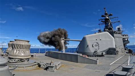 Jmsdf Takanami Fires Her 5 Incher Aug 2022 [2304 X 1296] R Warshipporn