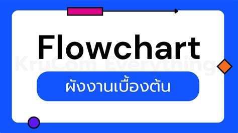 Krucom 📊💡 แจกฟรี สื่อการสอน ผังงานเบื้องต้น Flowchart” สำหรับ