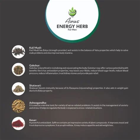 Ayurvedic Energy Booster 60 Capsules For 1 2 Capsule Twice A Day