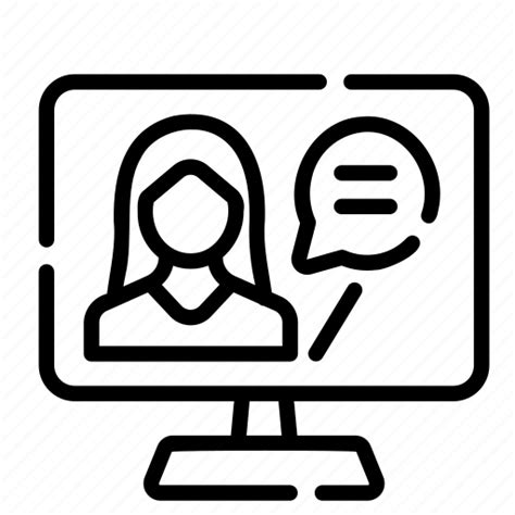 Teach Techer Online Computer Class Icon Download On Iconfinder
