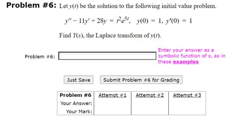 Solved Problem 6 Let Y T Be The Solution To The Following Chegg Com