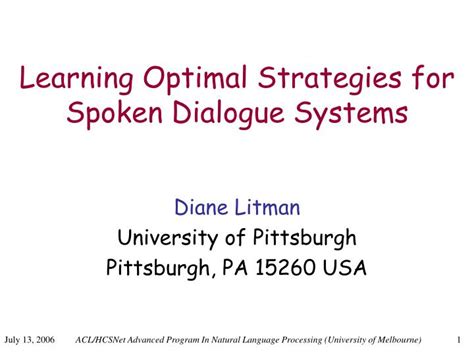 Ppt Learning Optimal Strategies For Spoken Dialogue Systems