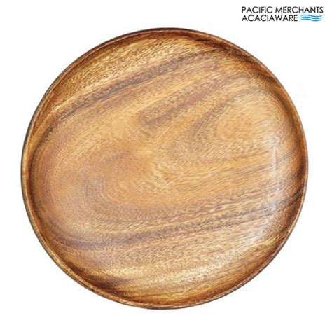 13 Acacia Wood Round Platetray Perfect For Charcuterie