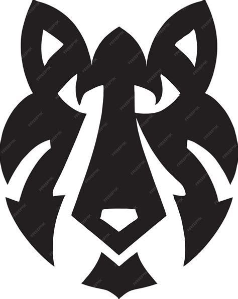 Premium Vector Snarling Wolf Face Icon