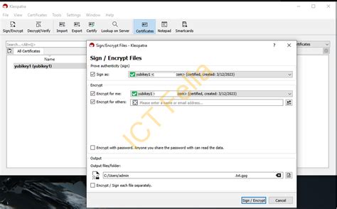 How To Encryptdecrypt File Using Yubikey Gpg4win Kleopatra Ict Fella