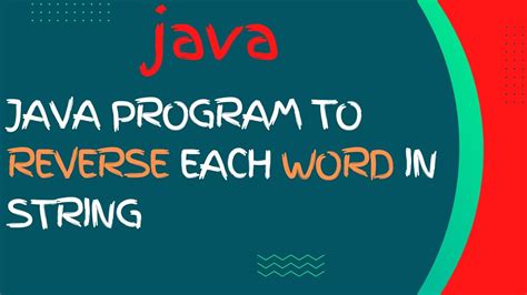 Java Program To Reverse Each Word In String Java Interview Question