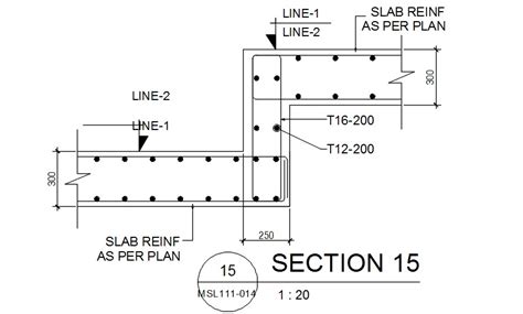 Section Detail Drawing Of Reinforcement Given In This Autocad Drawing File Download The Auto