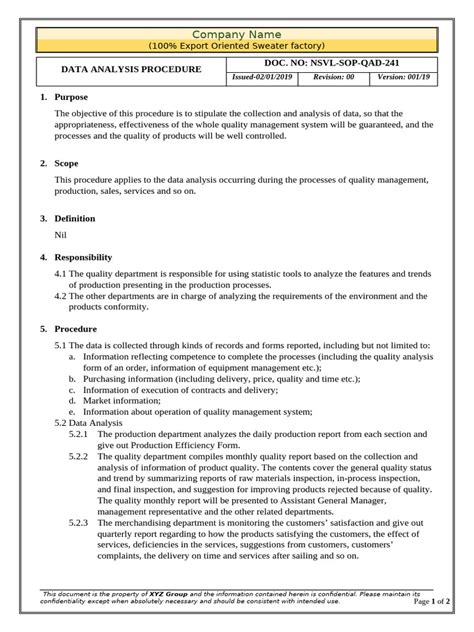 18data Analysis Procedure Pdf Data Analysis Quality Management System