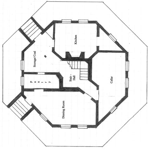 Octagon House Plans Blueprints