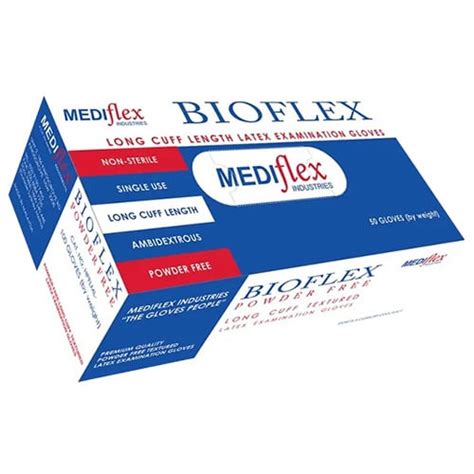 Bioflex Powder Free Long Cuff Latex Gloves X Small Joya Medical Supplies