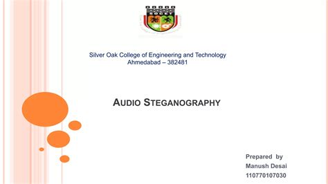 Audio Steganography Presentation Pptx Digital Audio Computer Software And Applications