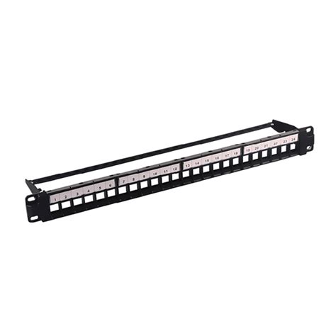 Hot Sale Blank STP Type 1u 24 Port 19 Inch Blank Patch Panel With Cable Manger Patch Panel And
