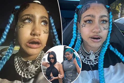 12 Year Old North West Show Off Her Face Tattoo Grill And Septum Ring