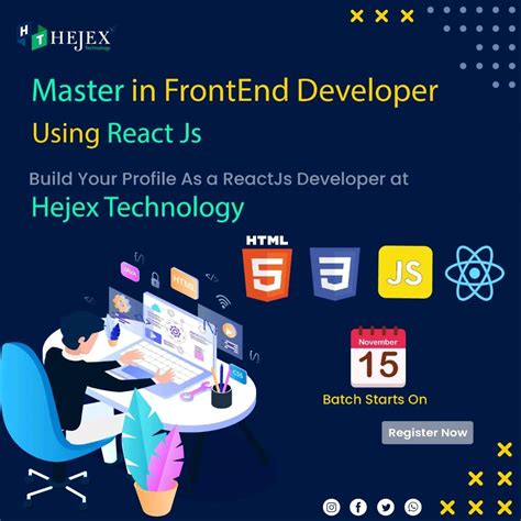 Hejex Technology On Linkedin Frontenddeveloper Reactjs Training Chennai Tamilnadu