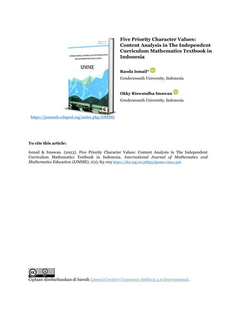 pdf five priority character values content analysis in the