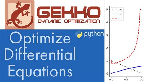 Optimize Ordinary Differential Equations With Python Gekko Youtube
