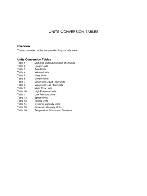 Unit Conversion Chart Free Templates In PDF Word Excel Download
