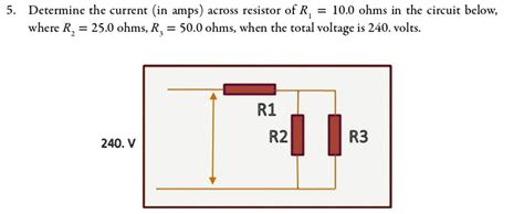Solved 5 Determine The Current In Amps Across Resistor Of R 10 0 Ohms In The Circuit