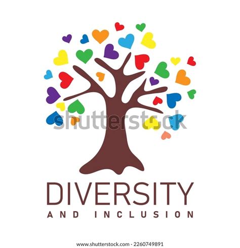 Diversity Inclusion Tree Heart Shaped Leaves Stock Vector Royalty Free 2260749891 Shutterstock