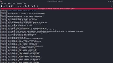 searching for rootkits on kali linux using chrootkit and rkhunter