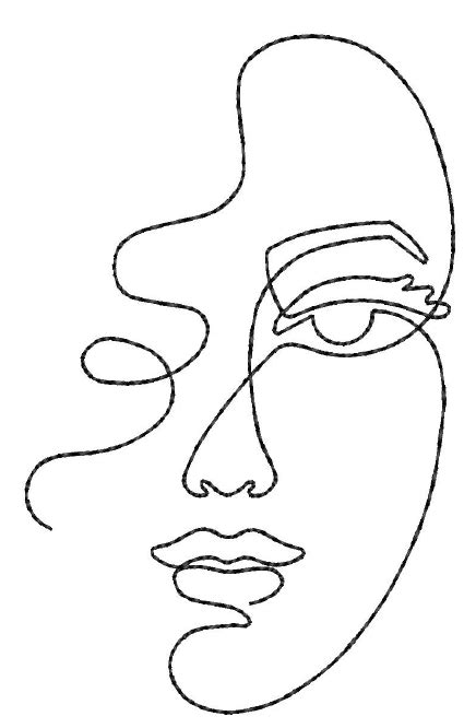 Line Art Faces Face 5 Beestitch
