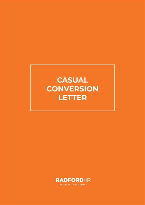 Casual Conversion Letter Radford Hr