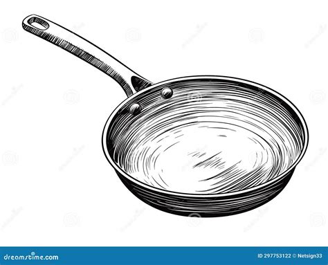 Frying Pan Hand Drawn Outline Doodle Icon Vector 192400254