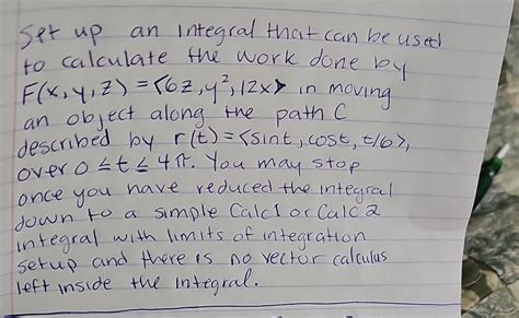 Solved Set Up An Integral That Can Be Used To Calculate The