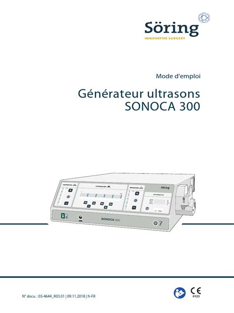 Sonoca 300 Presentation Pdf Ultrason Sciences Physiques