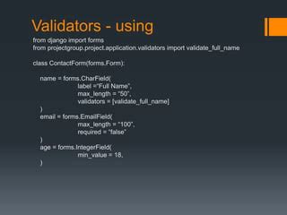 Django Forms PPT