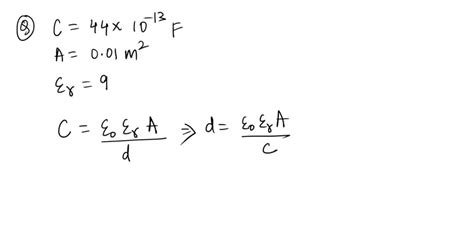Solved A Parallel Plate Capacitor Has 44 X10 13 F Capacitance And An
