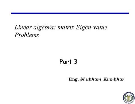 Eigenvalues And Eigenvectors Ppt Physics Science