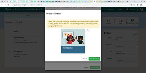 Bug In Upload Thumbnail Dialogbox Chromevox Doesnt Read The Background Color In Warning