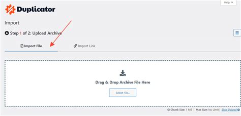 Import Install Duplicator